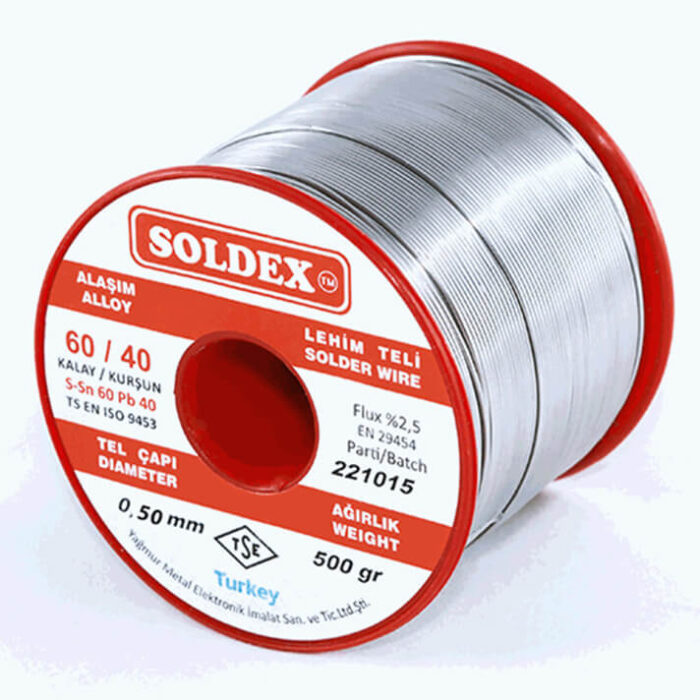 Soldex Sn60 Pb40 0,5mm 500Gr Lehim Teli - Enka Otomasyon
