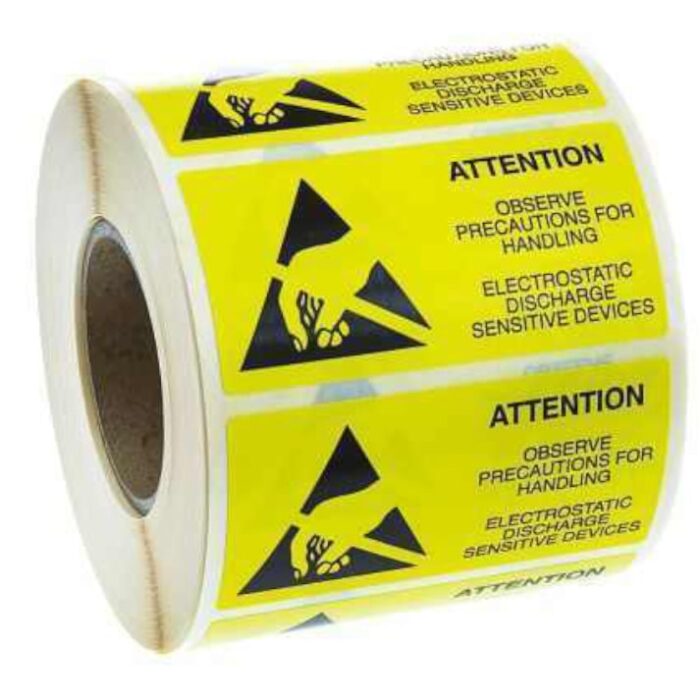 Antistatik ESD Rulo Yapışkanlı Etiket Sticker 25x45mm - Enka Otomasyon