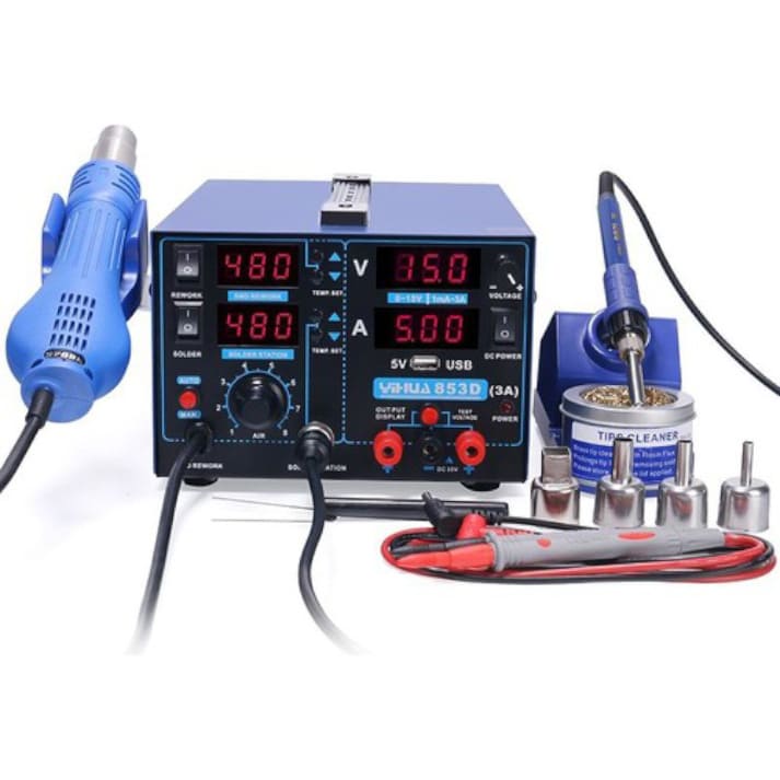 Yihua 853D 3A Güç Kaynağı Sıcak Hava Üflemeli Havya İstasyonu - Enka ...